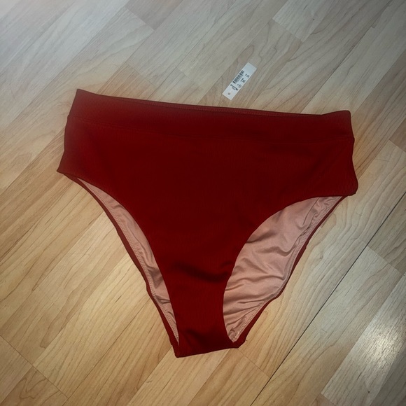 Madewell | Swim | Nwt Madewell Second Wave Ribbed High Waist Clay ...